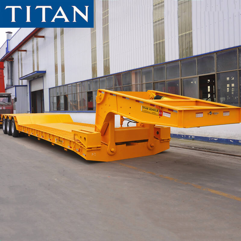 3 Axle 70T RGN Lowboy Trailer for Sale - Hydraulic Detachable Gooseneck ...