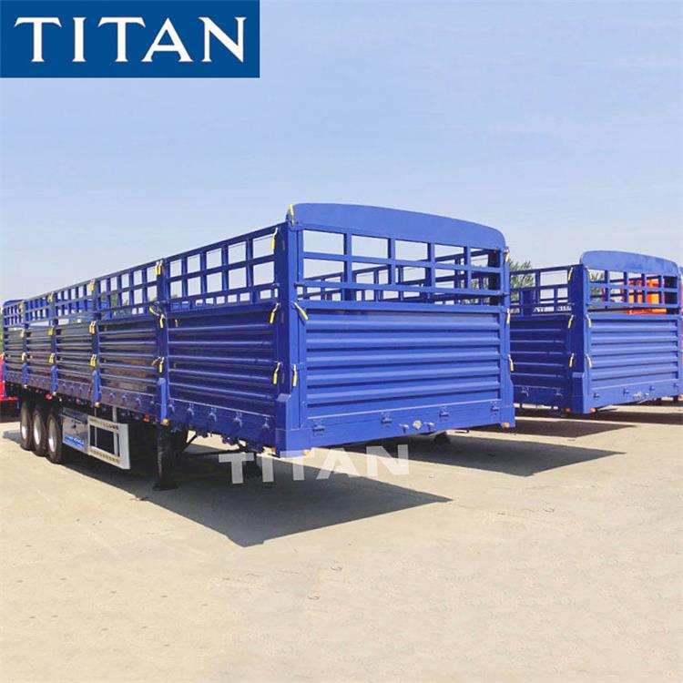 50 Ton Fence Cargo Truck Semi Trailer for Sale in Congo - TITAN Vehicle