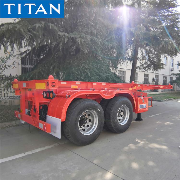2 Axle 20ft Skeletal Trailer for Sale in Sierra Leone - TITAN Vehicle