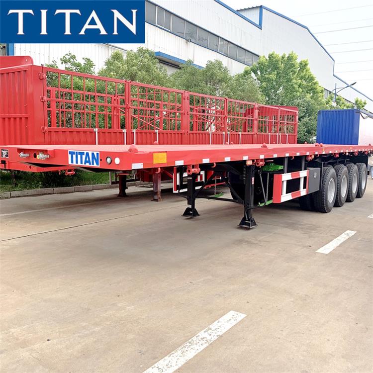 4 Axle 45 FT Flatbed Semi Trailer for Sale - TITAN Vehicle