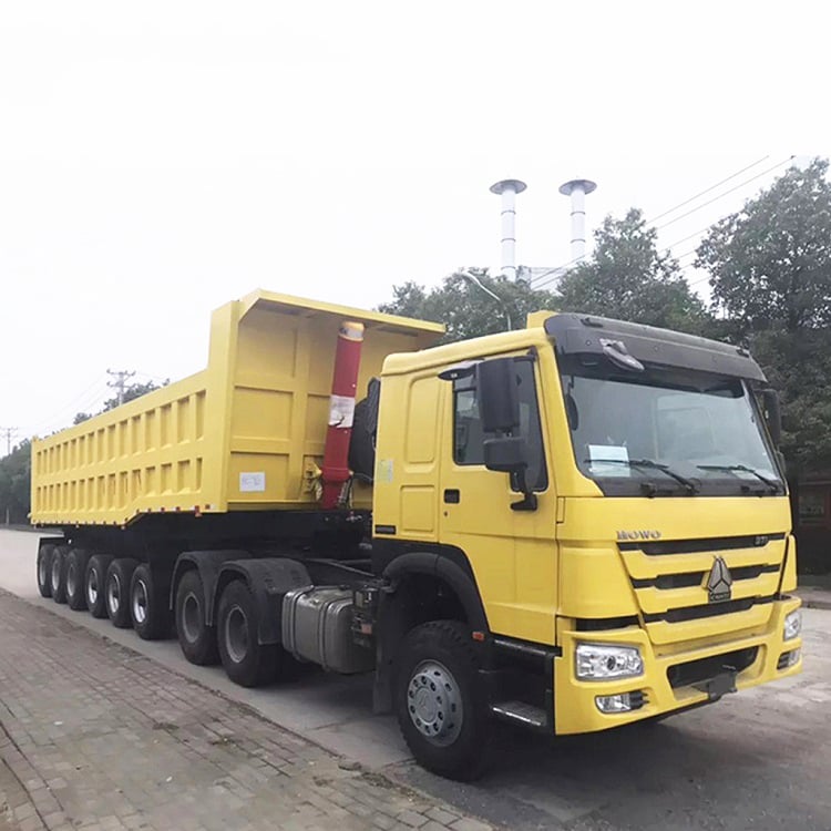 6 axles heavy duty rear dump/tipper/dumper semi trailer by professional ...