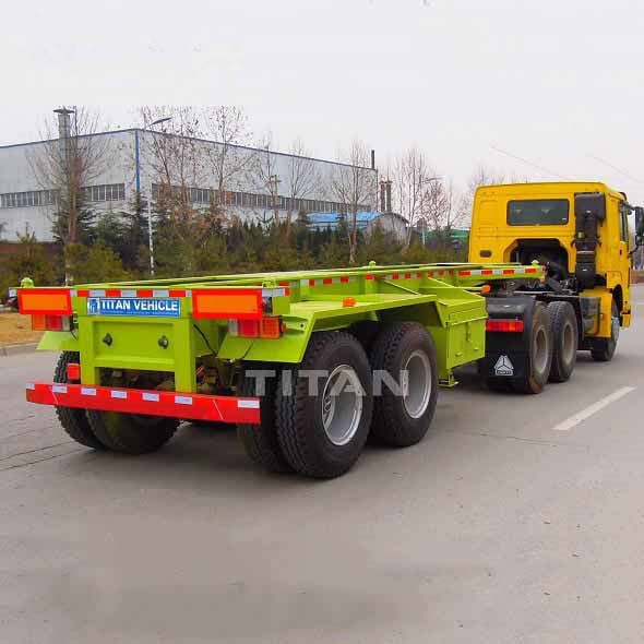Skeleton Semi Trailer for Sale 20ft 2 Axle Price in Chile - TITAN Vehicle
