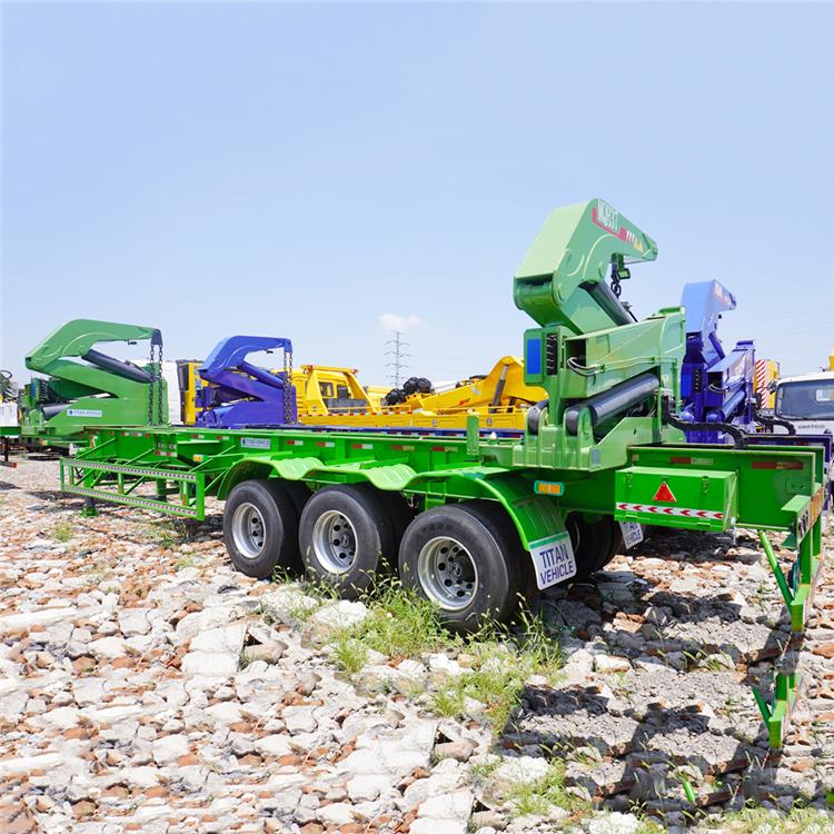 40 ft Side Lifters Crane Container Transport Trailer for Sale In Cayman ...