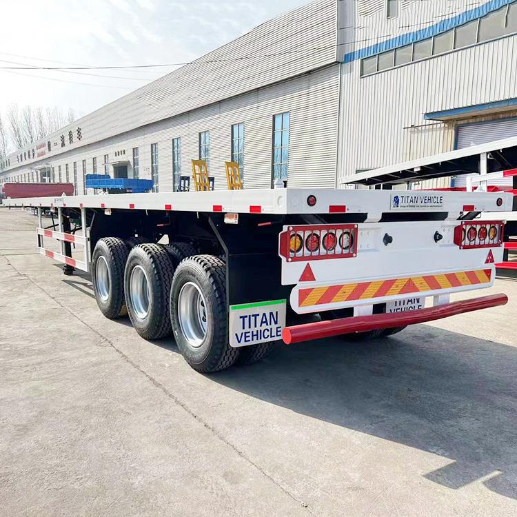 Tri Axle Container Flatbed Semi Trailer for Sale in Congo