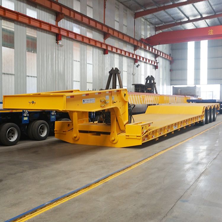 4 Axle 100T Detachable Lowboy Trailer for Sale Price