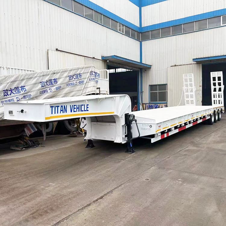 80T Tri Axle Low Bed Loader Trailer for Sale in Philippines Manila