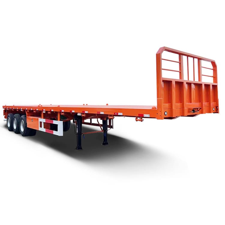 Tri Axle 40Ft Flat Body Trailer with Headboard for Sale Price