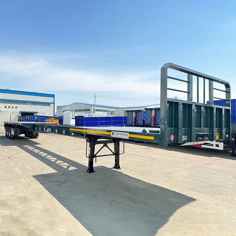 Tri Axle Telescopic Trailer | Extendable Flatbed Trailer for Sale in ...