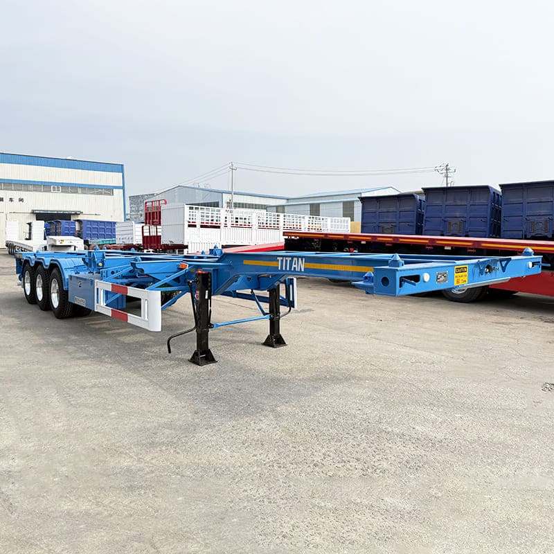 3 Axle Skeleton Container Semi Trailer Price for Sale in Congo