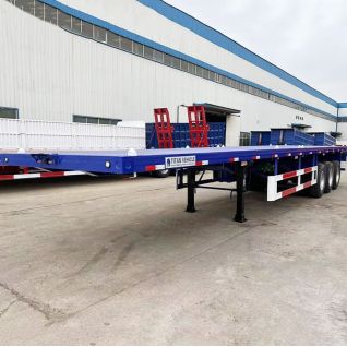 Tri Axle Container Flatbed Semi Trailer for Sale in Congo